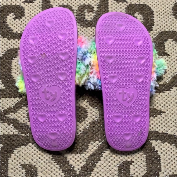 Ty | Shoes | Ty Beanie Boos Rainbow Poodle Slippers | Poshmark